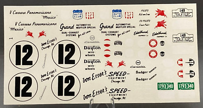 Fred Cady Decals #1 1954 Corvette Essers Speed Equipment | eBay