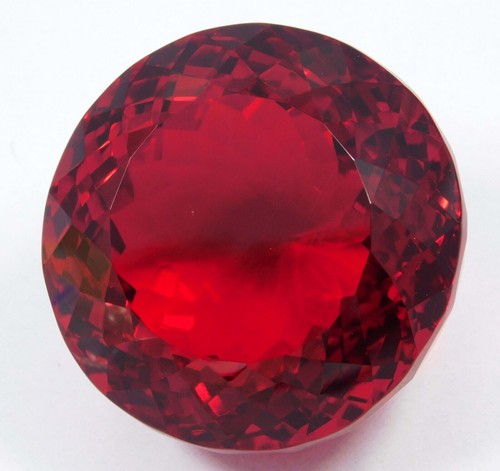 "CERTIFIED"381.95 Ct Natural Brazilian Red Topaz Round Cut Loose ...