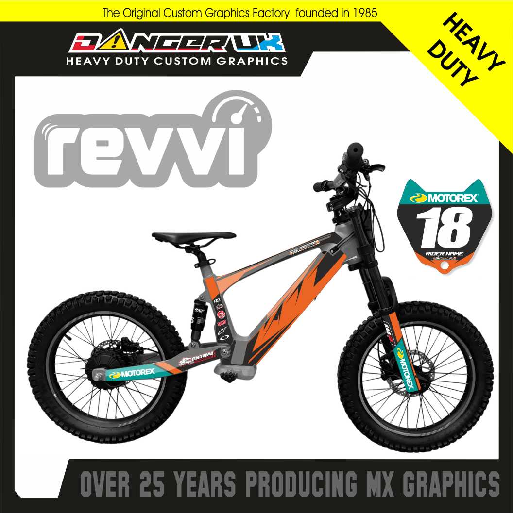 REVVI 18" 18 INCH KIDS ELECTRIC MOTOR BIKE GRAPHICS DECALS STICKERS | eBay
