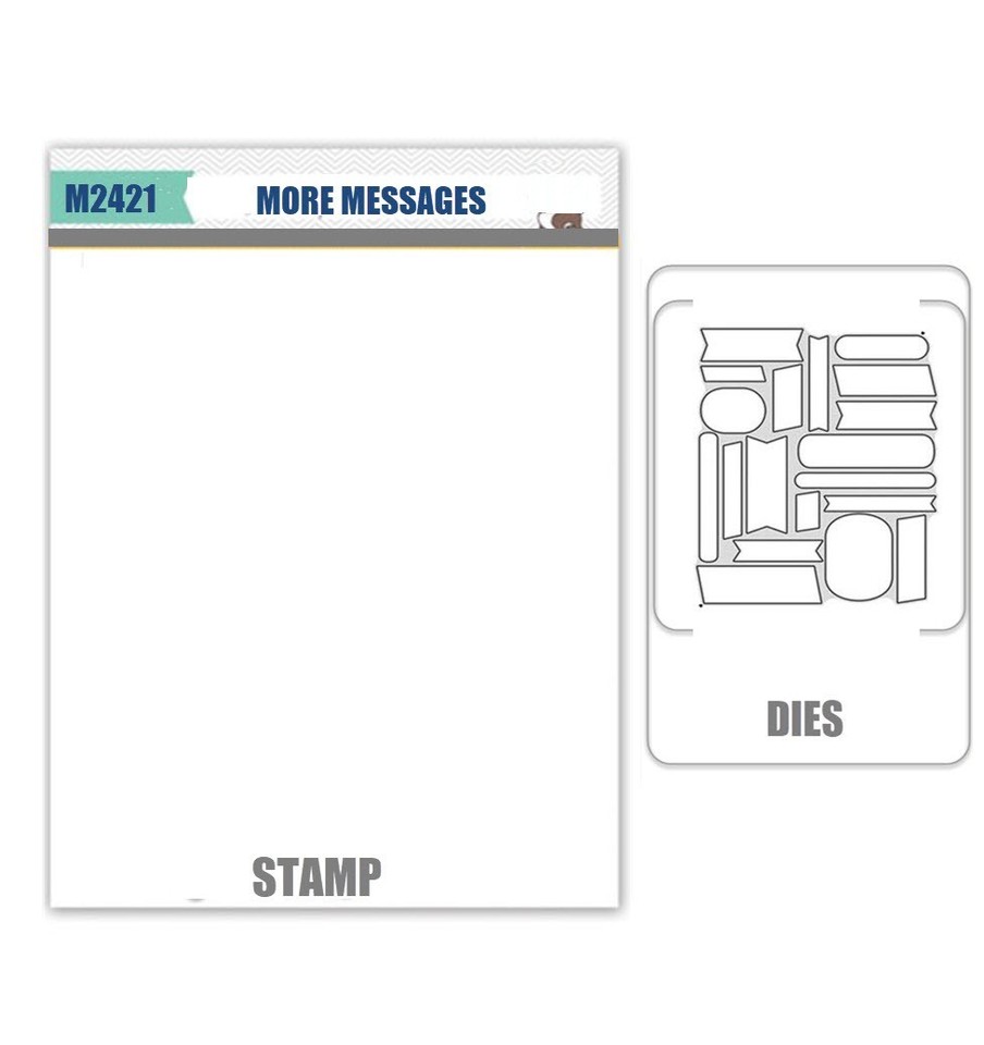 MORE MESSAGES Stamps and Metal Cutting Dies DIY Scrapbooking Album ...