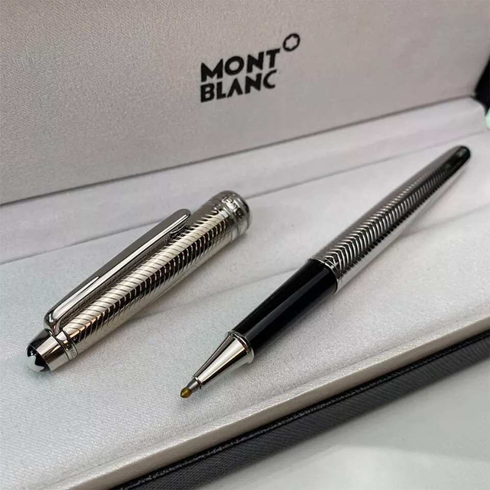 🔥New MontBlanc Silver Classique Luxury Rollerball Pen 163 New With Box ...
