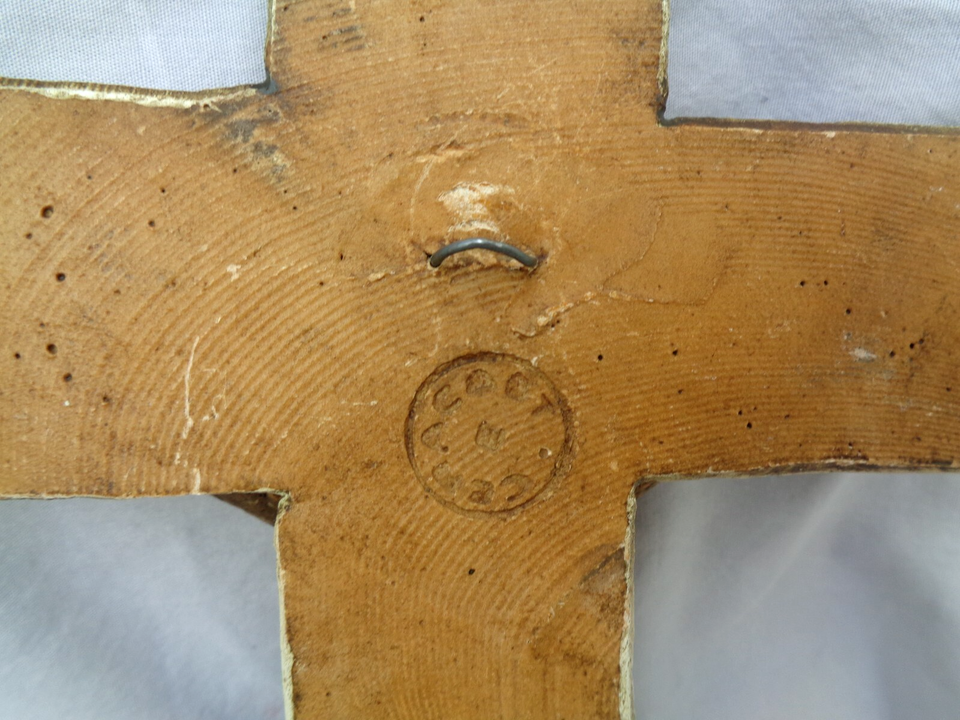Beautiful Antique Ceracast Belgium Cross Jesus Wall hanging rare ...