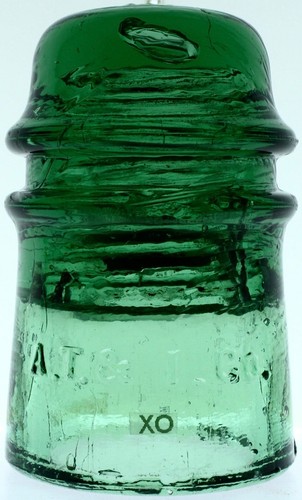 NICE GREEN BROOKFIELD MADE CD-121 A.T.&T.CO. TELEPHONE TOLL INSULATOR ...
