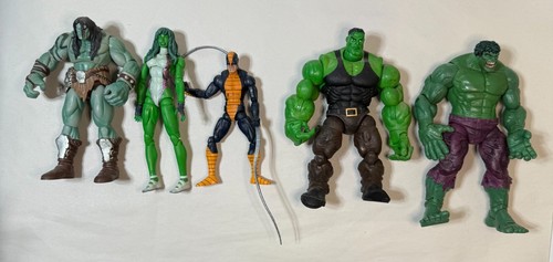 Marvel Legends lot: Face Off Hulk, Skaar, She Hulk, Constrictor, Smart ...