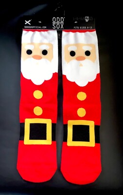 New! Men's Red SANTA Christmas ODD SOX Crew SOCKS sz 6-13 NWT | eBay