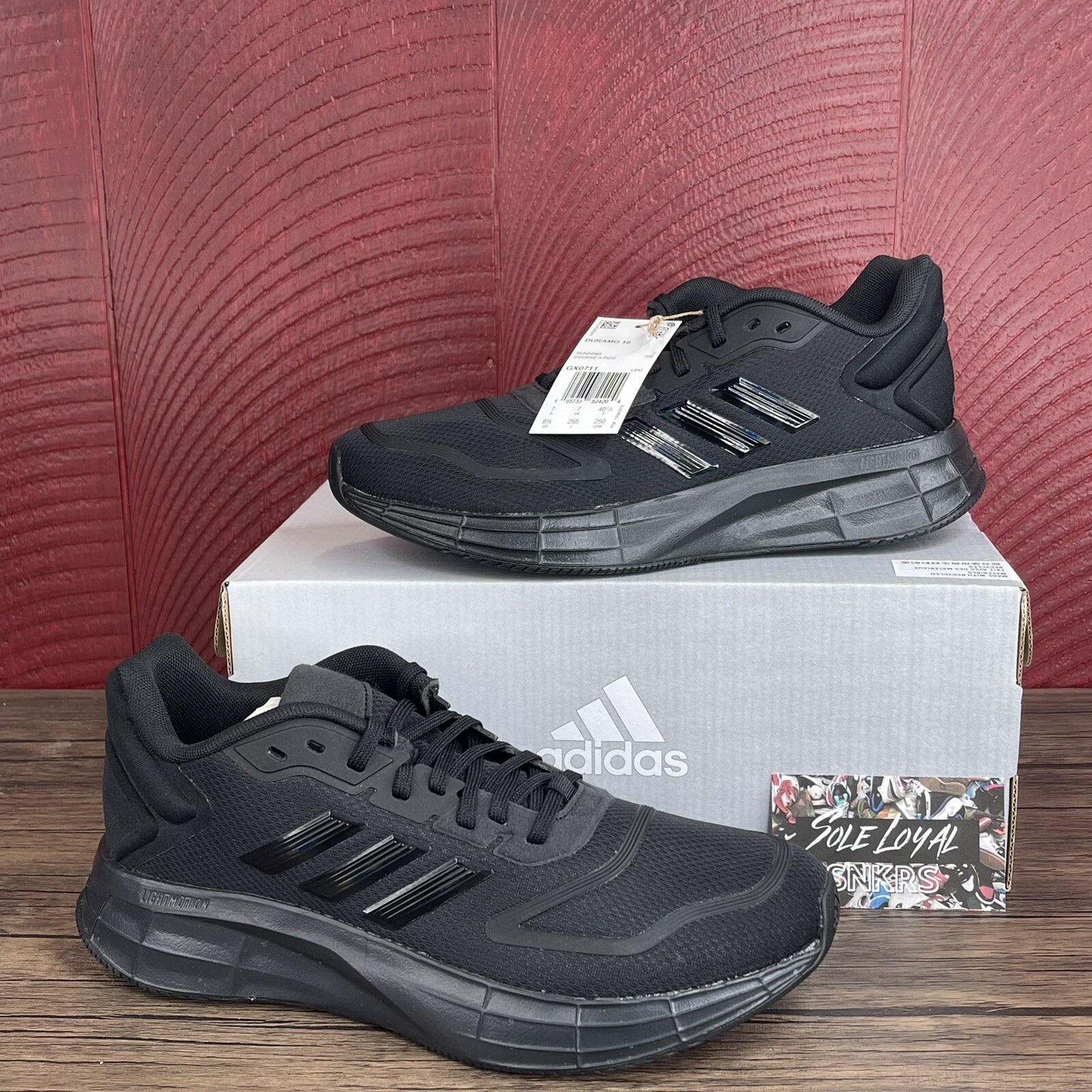 Adidas Duramo 10 GX0711 Running Shoes Black & Iron Metallic Womens Sz 8 ...