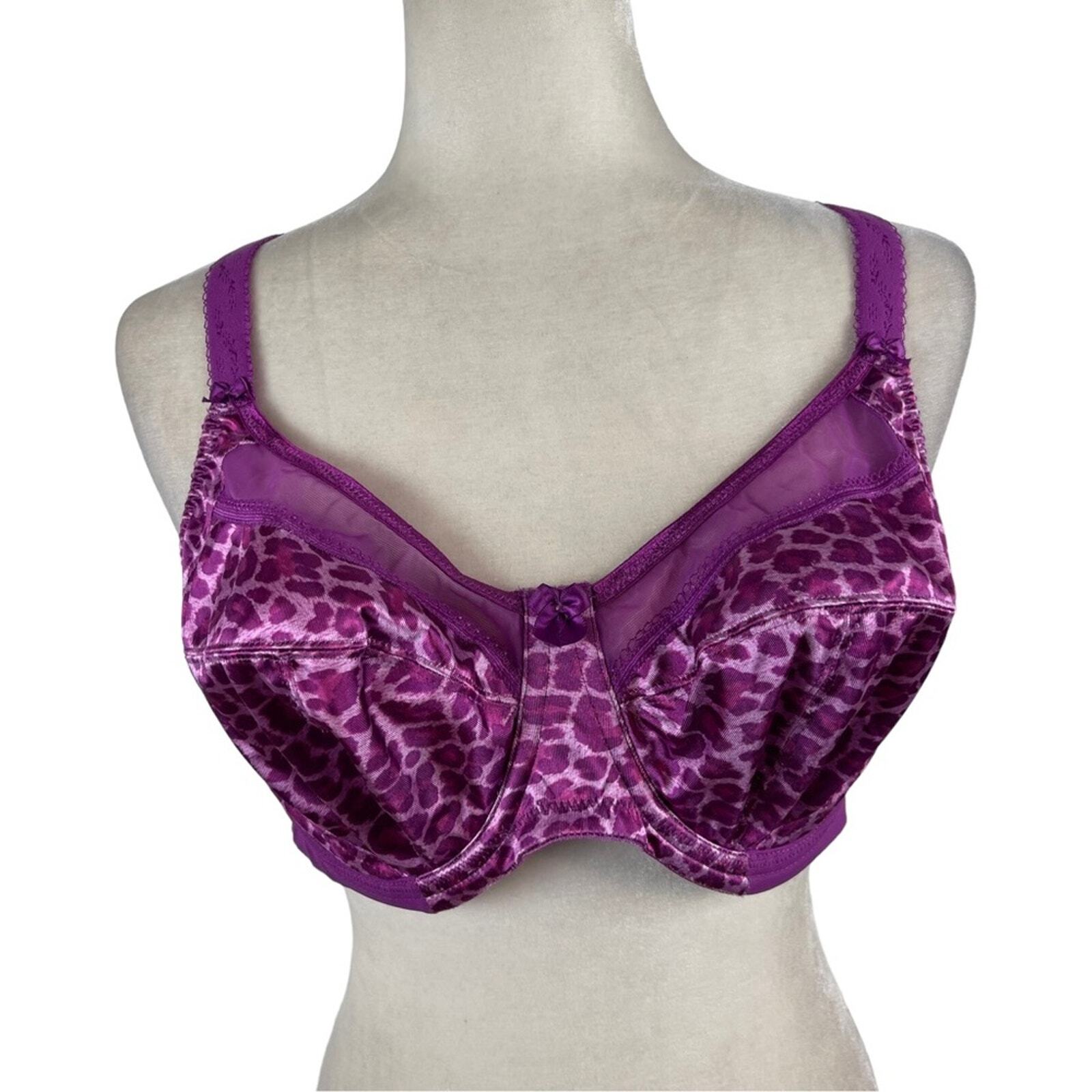 Goddess Kayla Banded Underwire Bra Leopard Print 38DD… - Gem