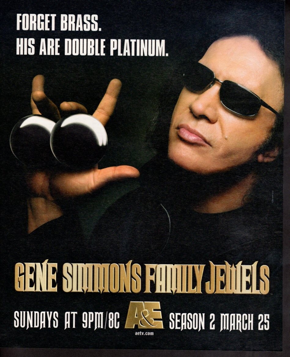 Vintage print ad advertisement A&E Gene Simmons Family Jewels Season 2 ...