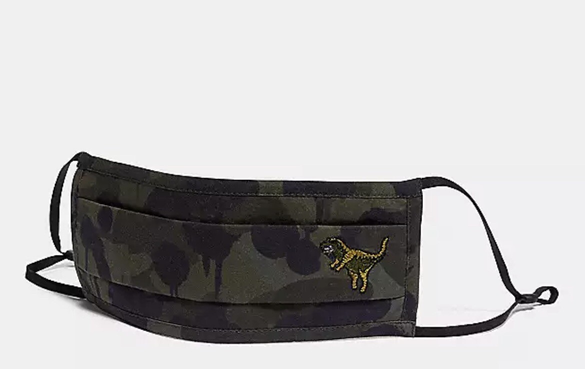 Coach Rexy Face Mask With Camo Print- Green/Black, FAST FREE SHIPPING ...