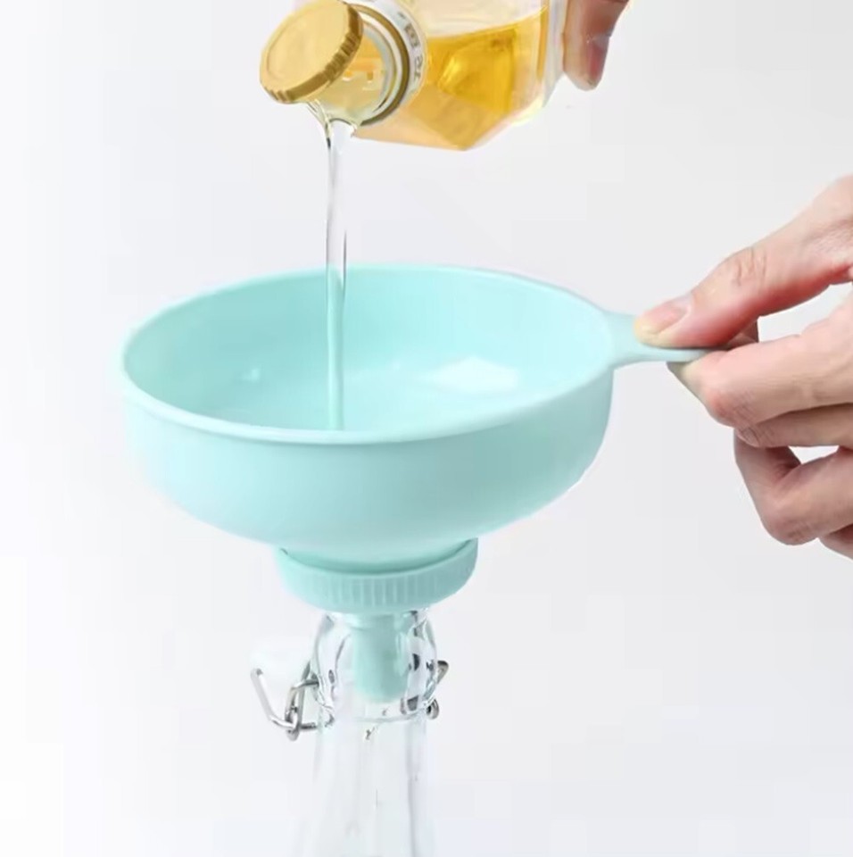 Wide Mouth Kitchen Funnel 3 in 1 Spout Strainer Jar Filler Canning ...