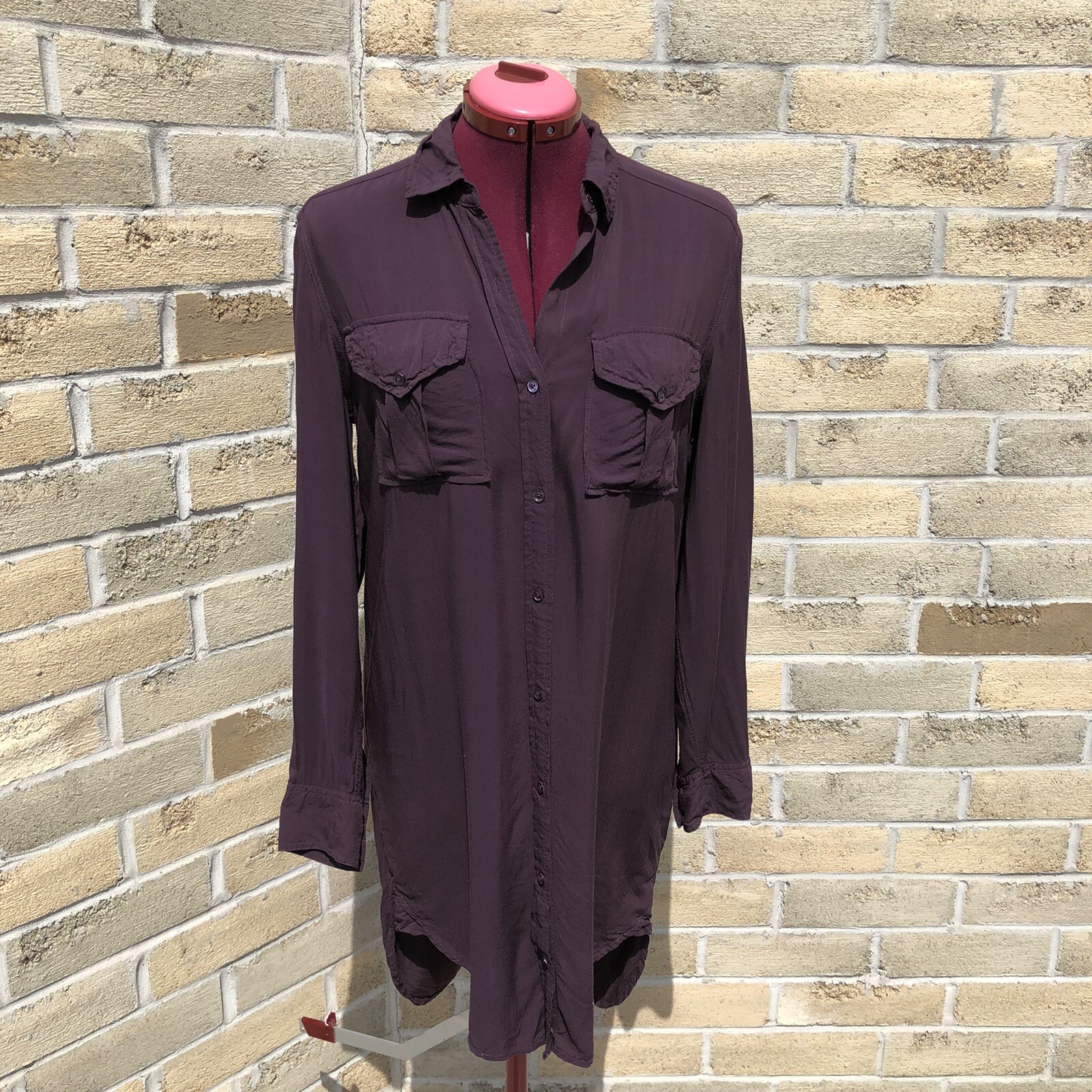 Wilfred Free Aritzia Plum Purple Tunic Shirt Veronika… - Gem