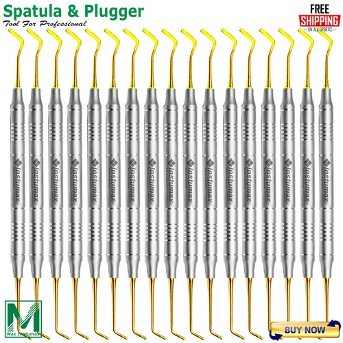 Dental Composite Filling Instruments Spatula & Plugger Titanium Gold ...