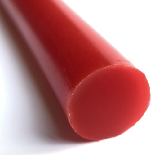 Red Polyurethane Rod Soft Rubber Solid PU Round Bar Stick Diameter ...