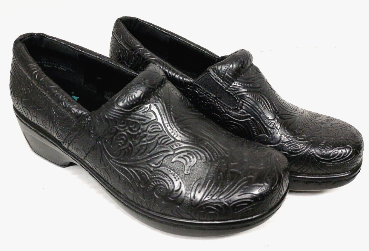 YUU Bethanee Womens Size 6M Black Clogs Shoes Nursing/Waitress Slip On ...