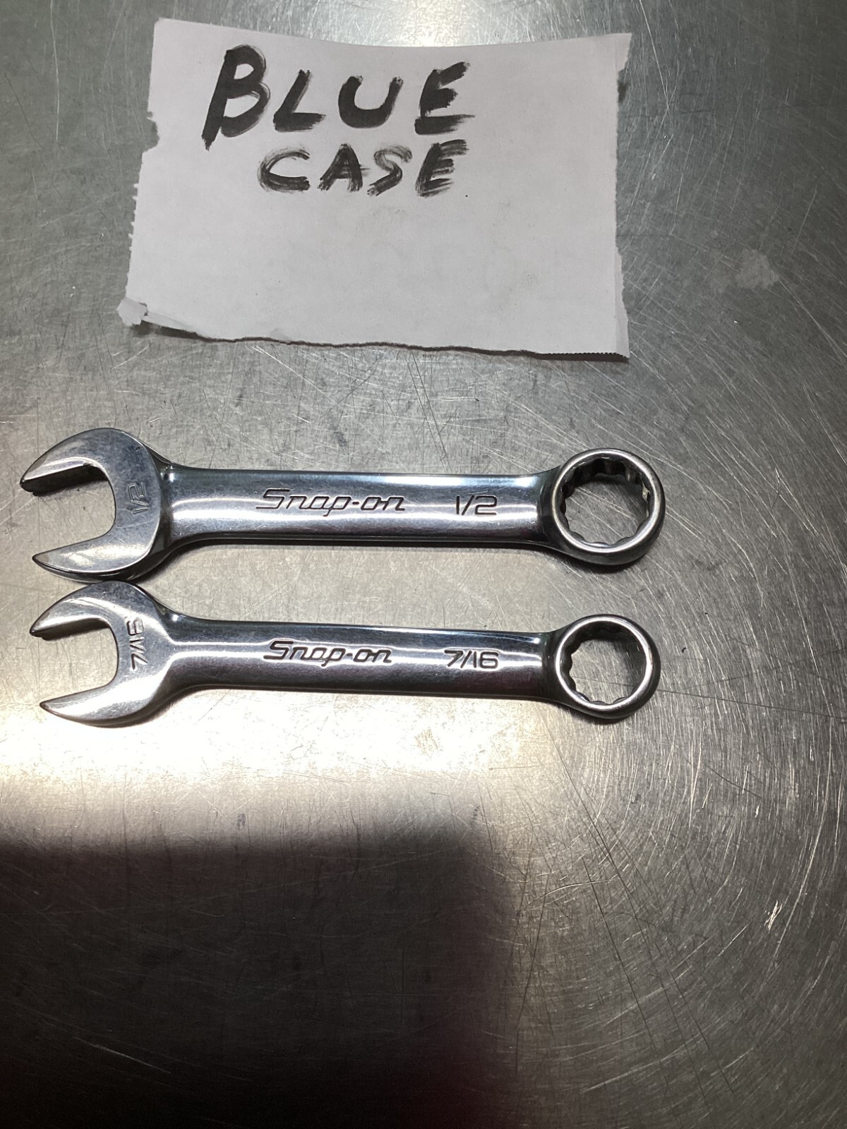 Set of 2 Snap-on Tools OX116 & OX114 1/2" & 7/16" SAE Stubby ...