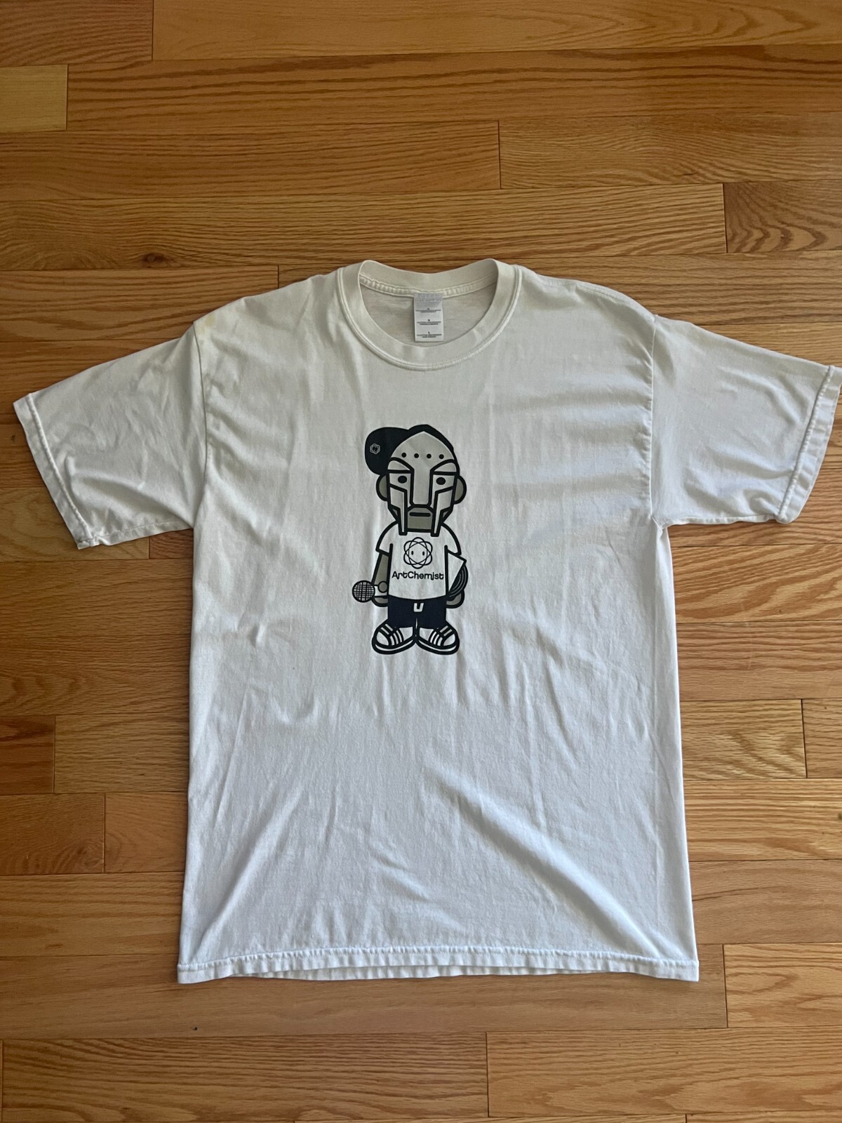 RARE Vintage MF DOOM White Tee Large ArtChemist Mad v… - Gem