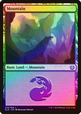 Mountain (259) FOIL Kaladesh NM Basic Land MAGIC THE GATHERING CARD ...
