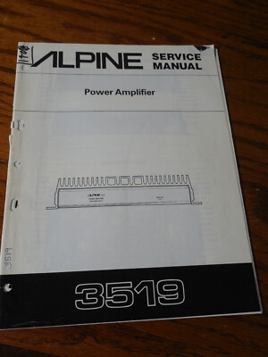 Alpine 3519 Amplifier Service manual | eBay
