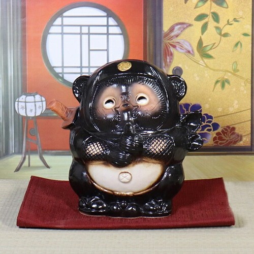 Shigaraki Yaki Tanuki Japanese Raccoon Dog Ninja Piggy Bank Gift Good ...