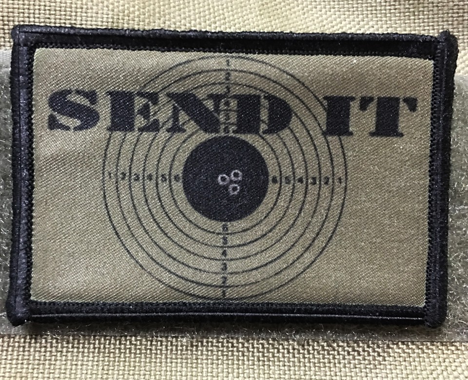 1x4 Send It Morale Patch Tactical Military Army Badge Hook Flag | eBay