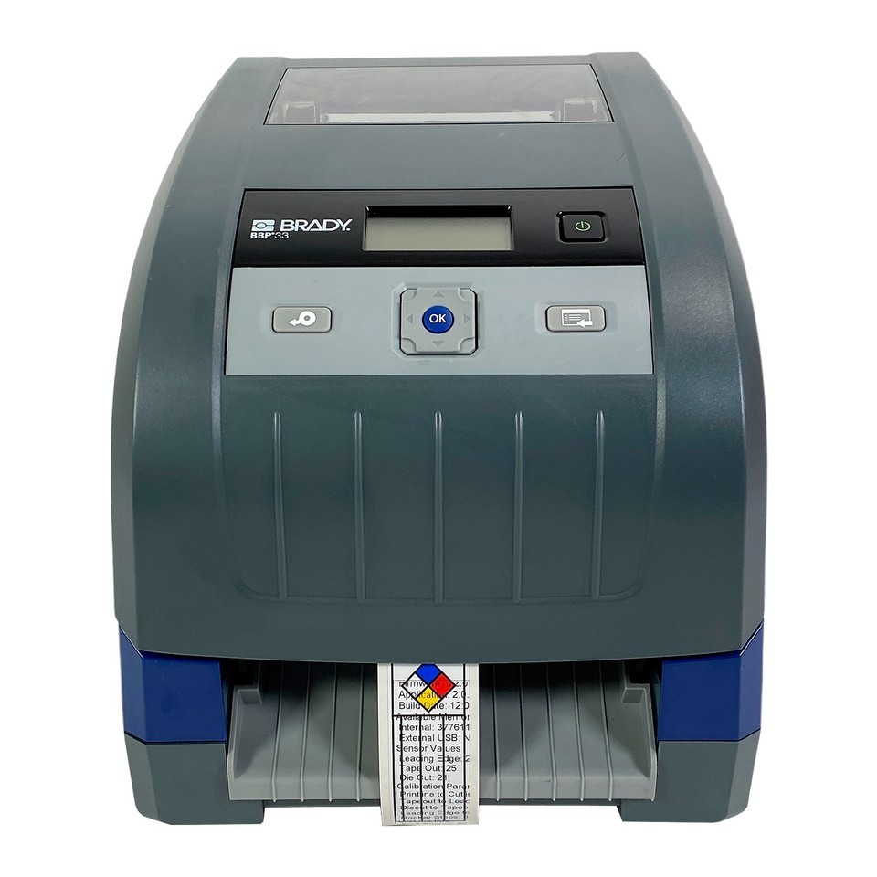 BUNDLE Brady BBP33 Thermal Transfer Label Printer 300dpi LAN USB Auto ...
