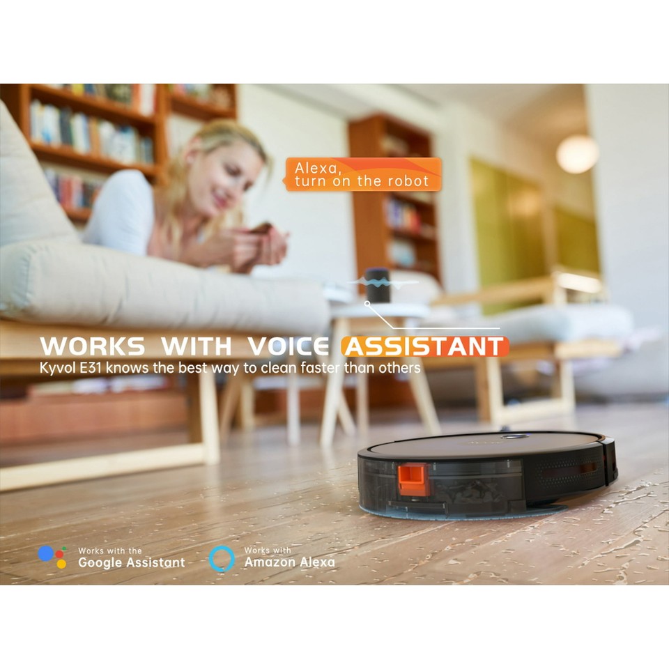 Kyvol E31 Smart Robot Vacuum Cleaner with Home Mapping 2200Pa Sweeper ...