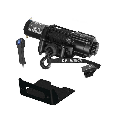 4500 lb KFI Stealth Wide Winch Combo Kit (M3) For 2018 John Deere Gator ...