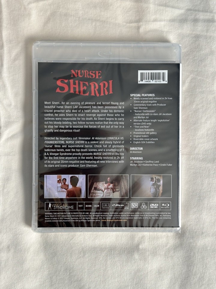 Nurse Sherri (Blu-ray, 1977) Al Adamson Vinegar Syndrome Horror OOP ...