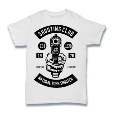 Shooting Club T Shirt Mens Sport Rifle Optics Classic Tournament Target ...