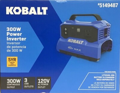 Kobalt 5149487 300w Power Inverter 120v Brand New In Box Battery Sold ...