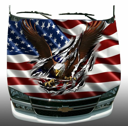 American flag eagle rip Hood Wrap Wraps Sticker Vinyl Decal Graphic ...