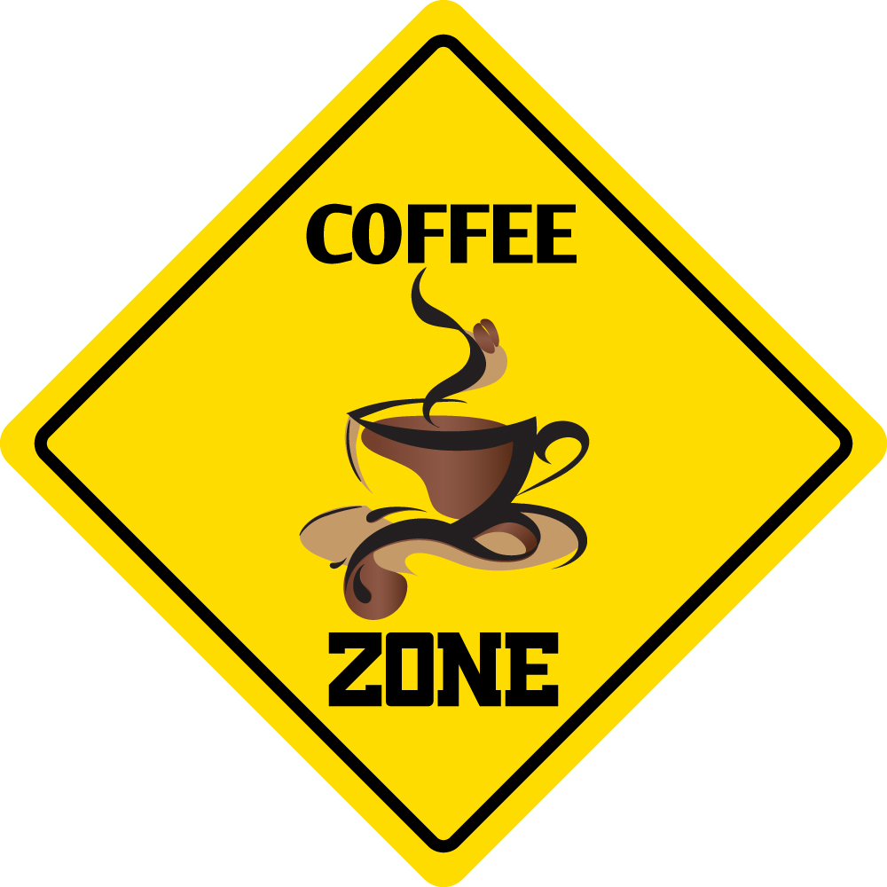 *Aluminum* Coffee Zone Funny Metal Novelty Sign 12"x12" | eBay