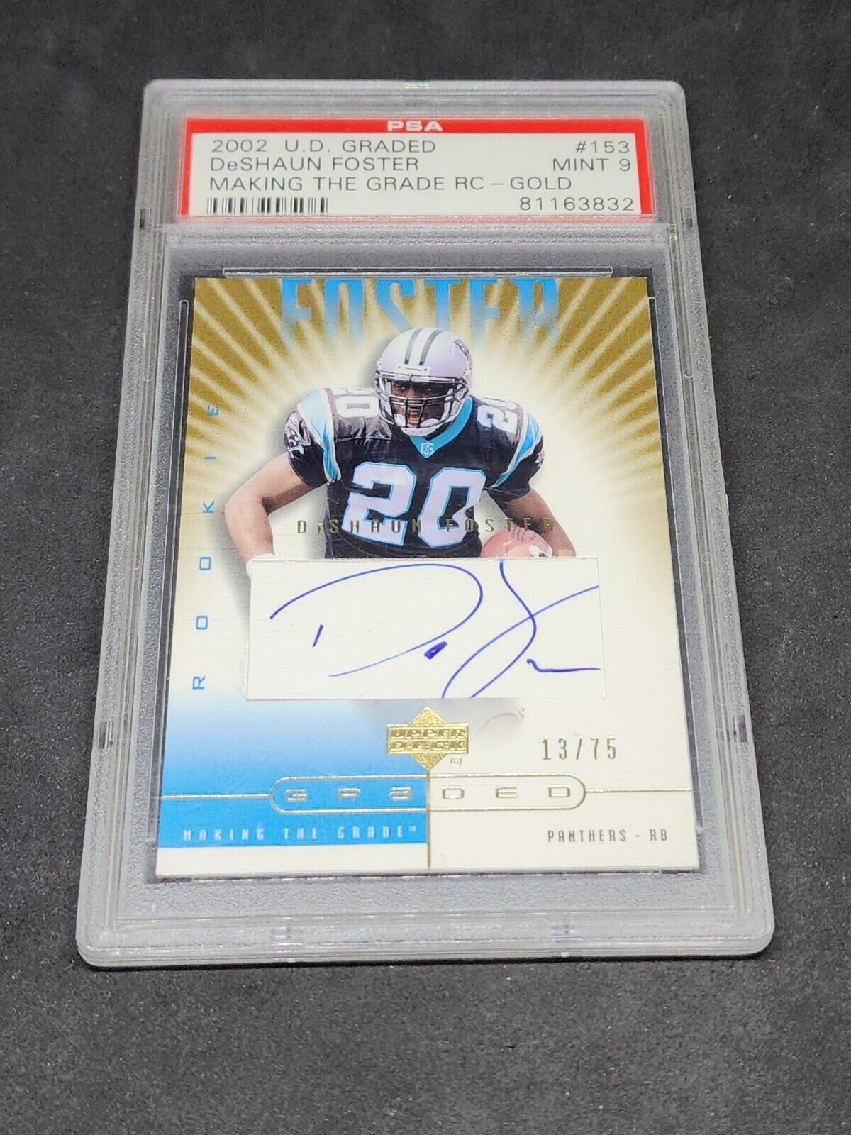 DeShaun Foster 2002 UD "Making the Grade" Rookie Autograph Serial #/75 ...