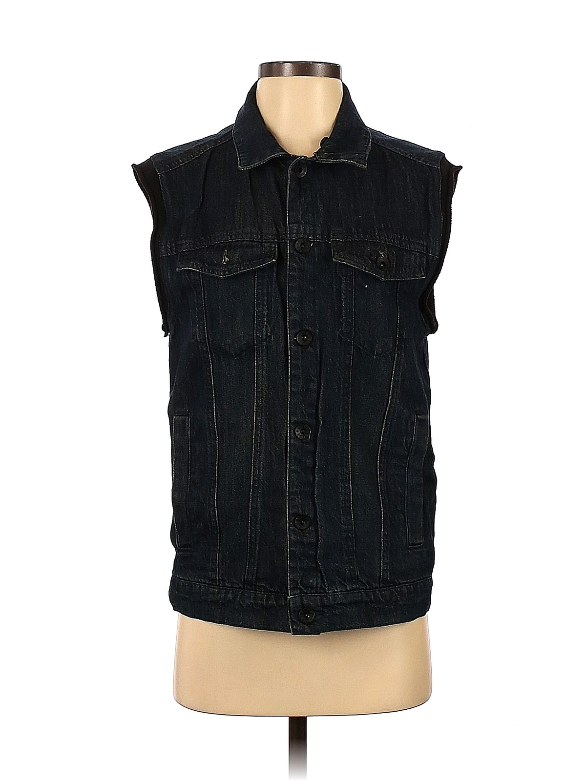 Rude Jeans Women Black Denim Vest XS | eBay