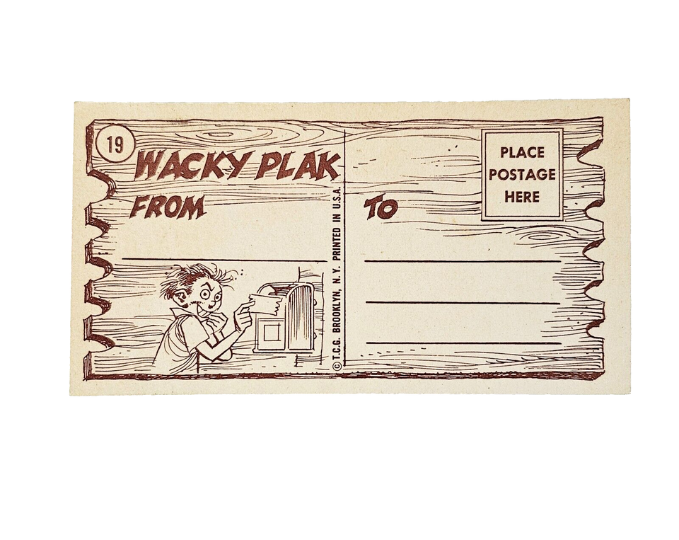 Vintage 1959 Topps Wacky Plak #19 Who's Excited non-sports trading card ...
