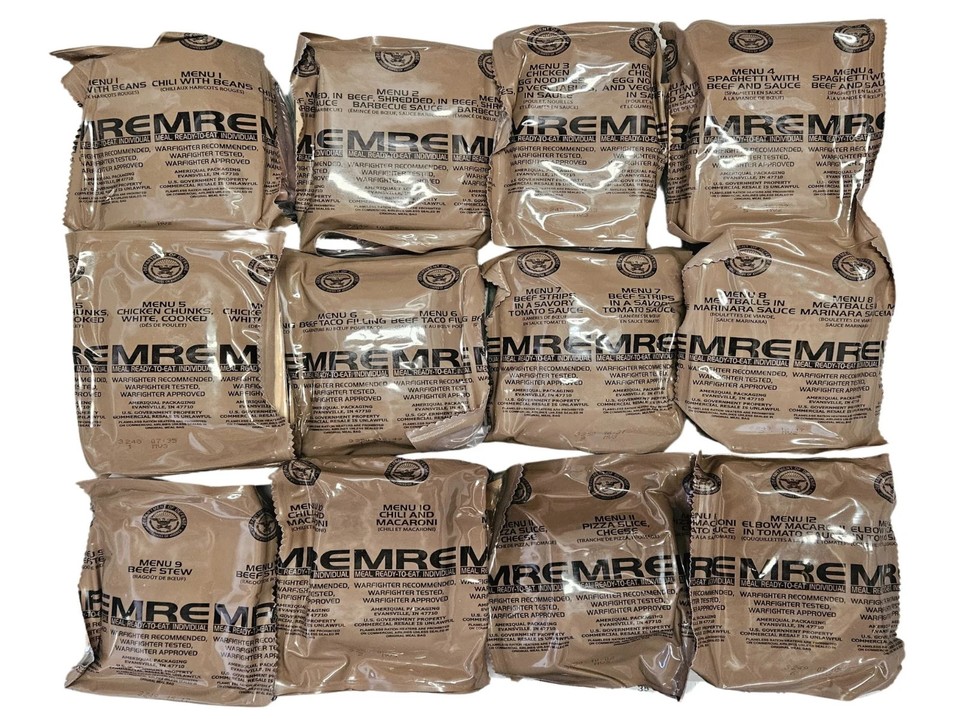 Military Meals Ready To Eat MRE Cases 2026 inspection dates B menu | eBay