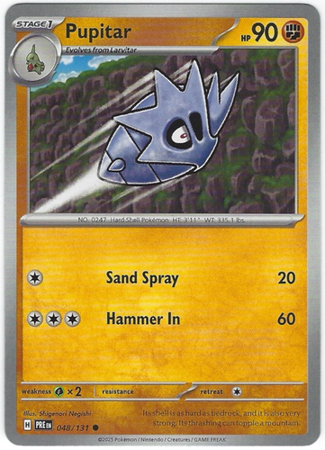 Pupitar #048/131 SV: Prismatic Evolutions Common - Pokemon | eBay