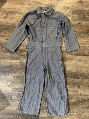 Vintage Key Imperial Coveralls Jumpsuit Youth Size 6 Striped Train ...