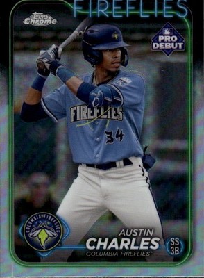 2024 Topps Pro Debut Austin Charles #PDC-62 Chrome Columbia Fireflies ...