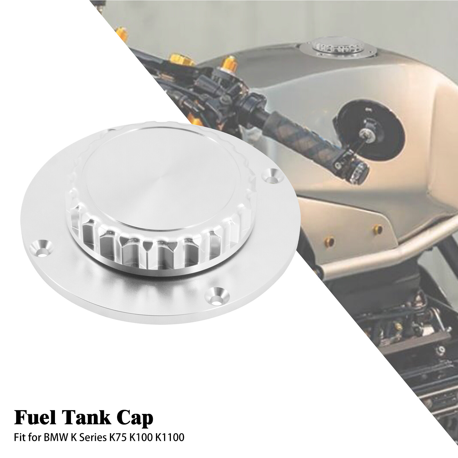 Chrome Gas Feul Tank Cap Oil Tank Petrol Cap Cover Fit For BMW K1 K75 ...