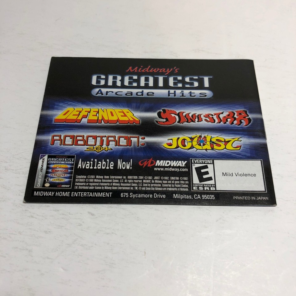 Spyhunter Instruction Booklet ONLY! (Game Boy Advance, GBA) Manual ...