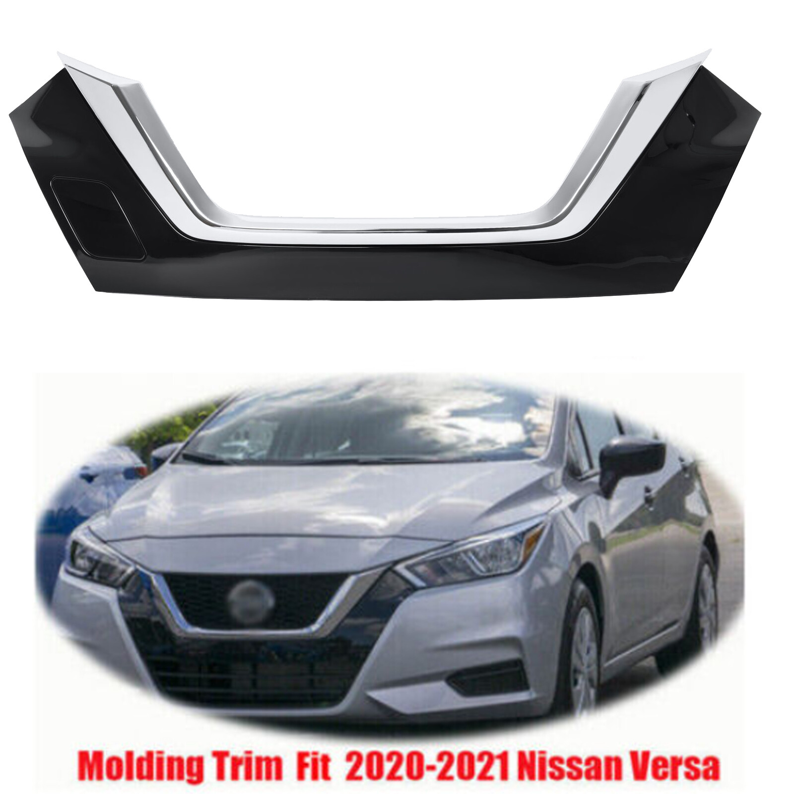 Chrome Grille Lower Molding Trim For Nissan Versa S Sedan 2020-2022 ...