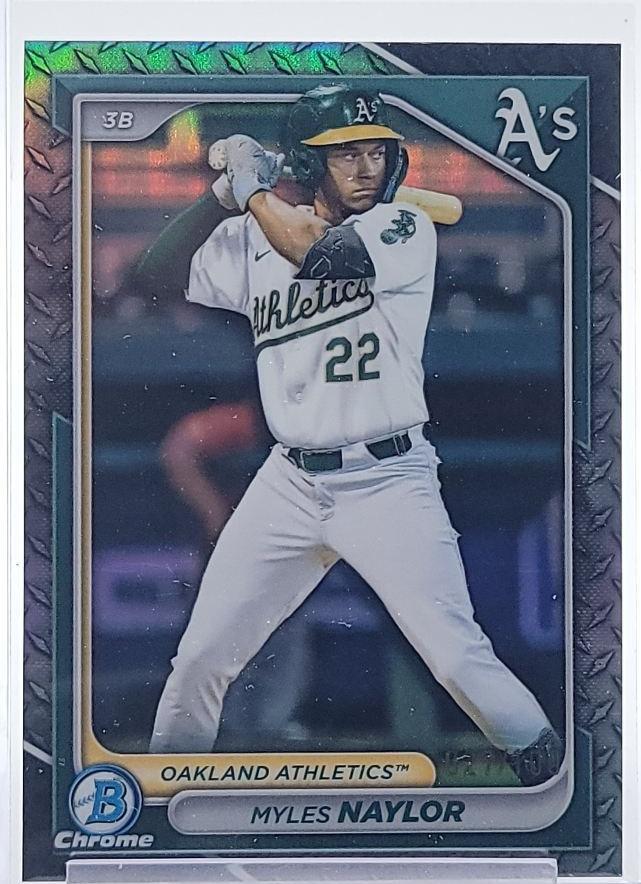 2024 Bowman Draft - Chrome Myles Naylor #BDC-141 Steel Metal Refractor ...