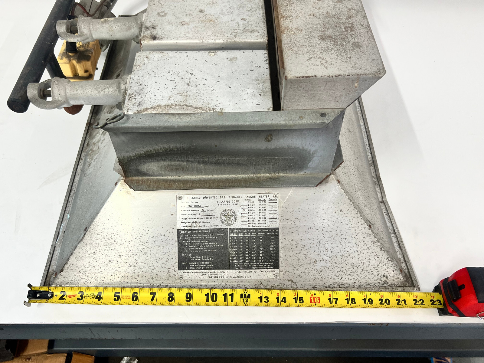 SolarFlo 50K BTU Unvented Gas Infra-Red Radiant Heater DH-50 | eBay