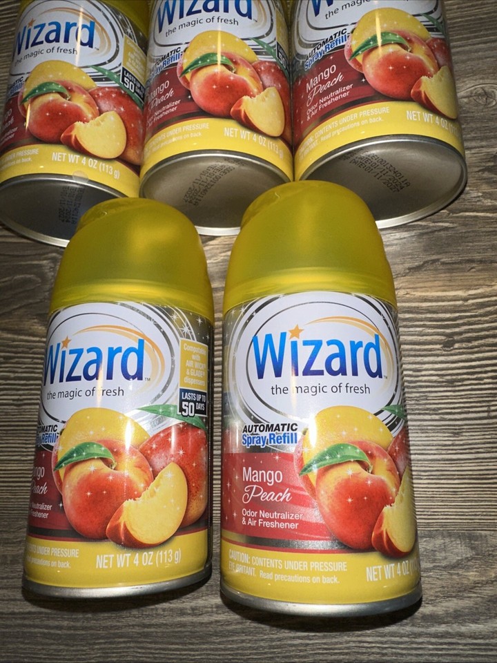 Wizard Mango Peach 🍑 Automatic Spray Refill, Lot of 5. 4 oz.ea | eBay