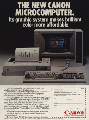 1983 Canon Microcomputer: Graphic System Brilliant Color Vintage Print ...
