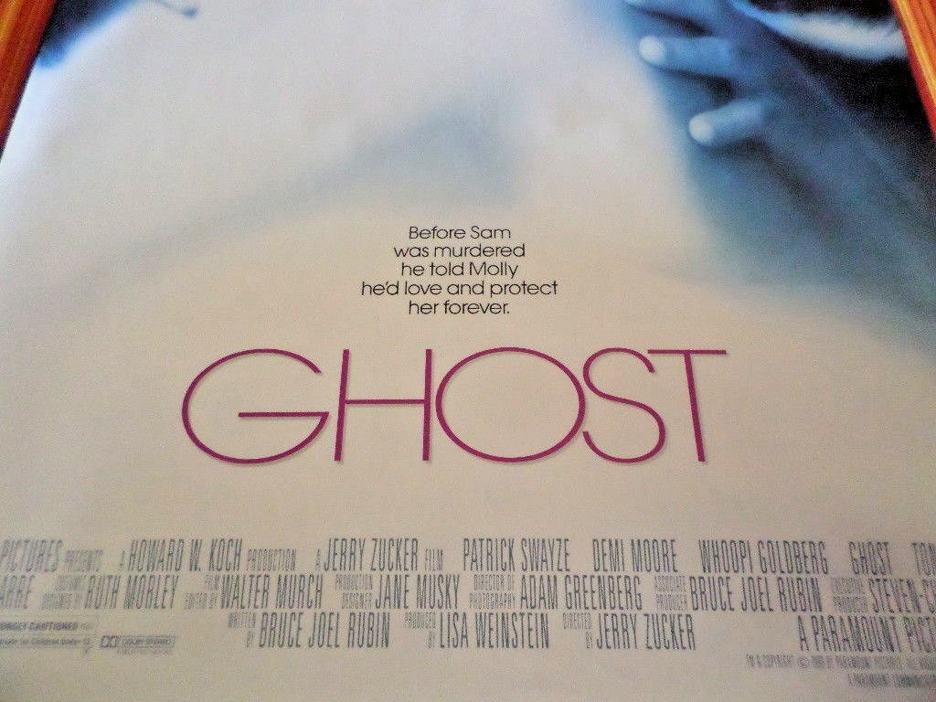 GHOST movie poster single sided 1990 Demi Moore Patrick Swayze | eBay