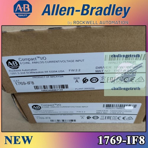 AB 1769-IF8 CompactLogix 8 Pt Analog Input Module 2022 New SEALED ...
