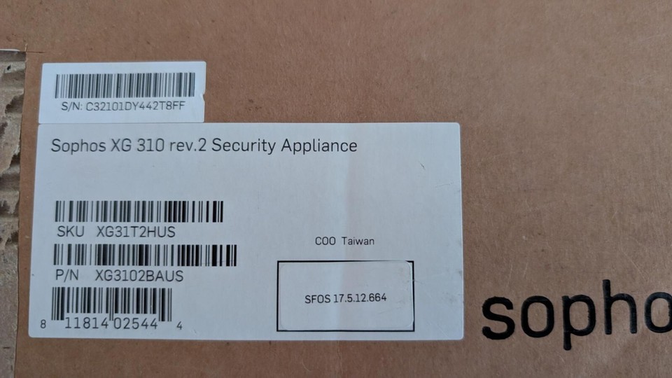 Sophos XG 310 Rev. 2 Security Firewall appliance NEW IN FACTORY BOX | eBay