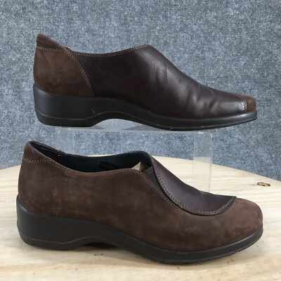 Stonefly Shoes Womens 8 Slip On Loafers Brown Leather Round Toe Casual ...